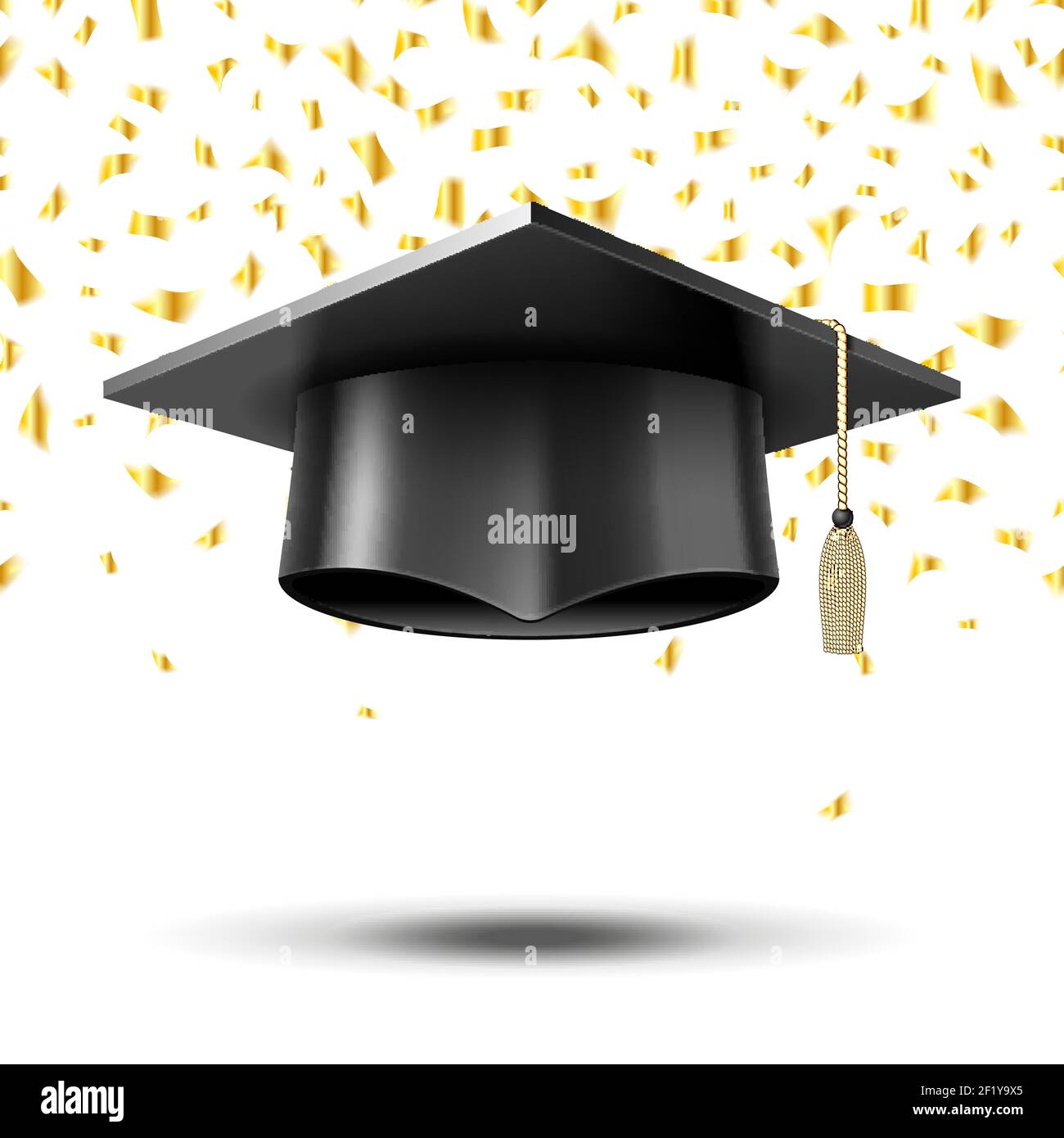 Graduation cap, education concept background. University college school ...