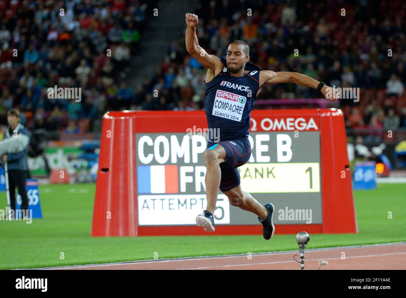 Benjamin Compaore (FRA) / Triple Jump / Gold Medal during the Day three ...