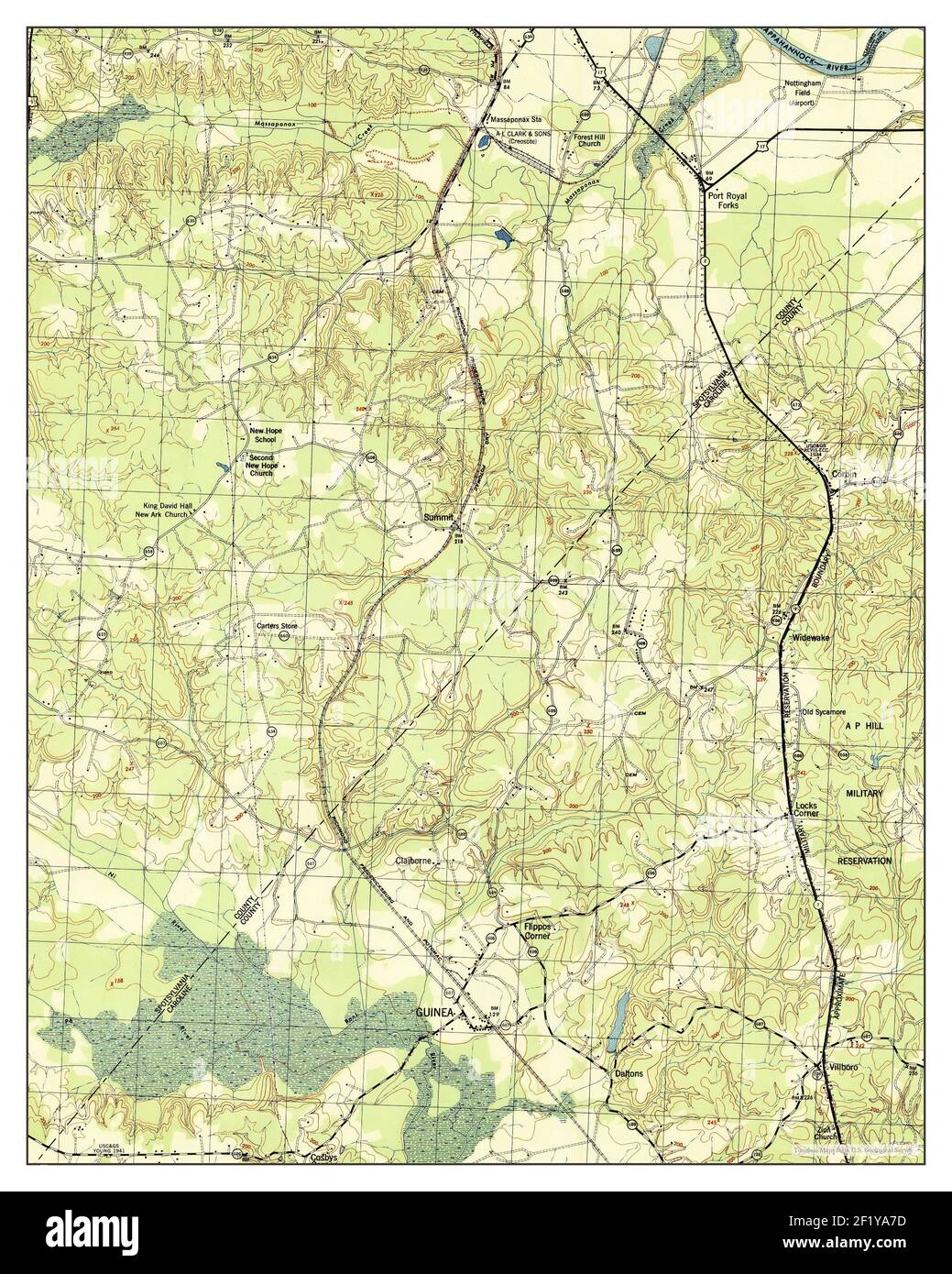 Guinea, Virginia, map 1942, 1:31680, United States of America by ...