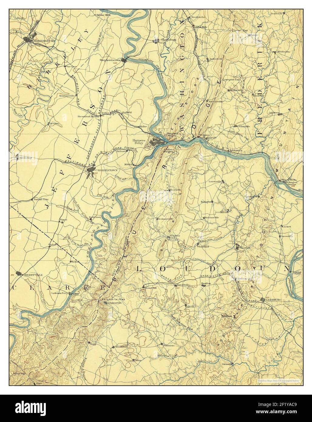 Map of harpers ferry hi-res stock photography and images - Alamy