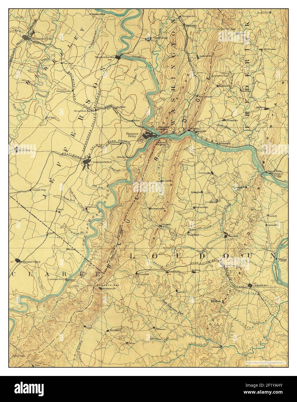 Map of harpers ferry hi-res stock photography and images - Alamy