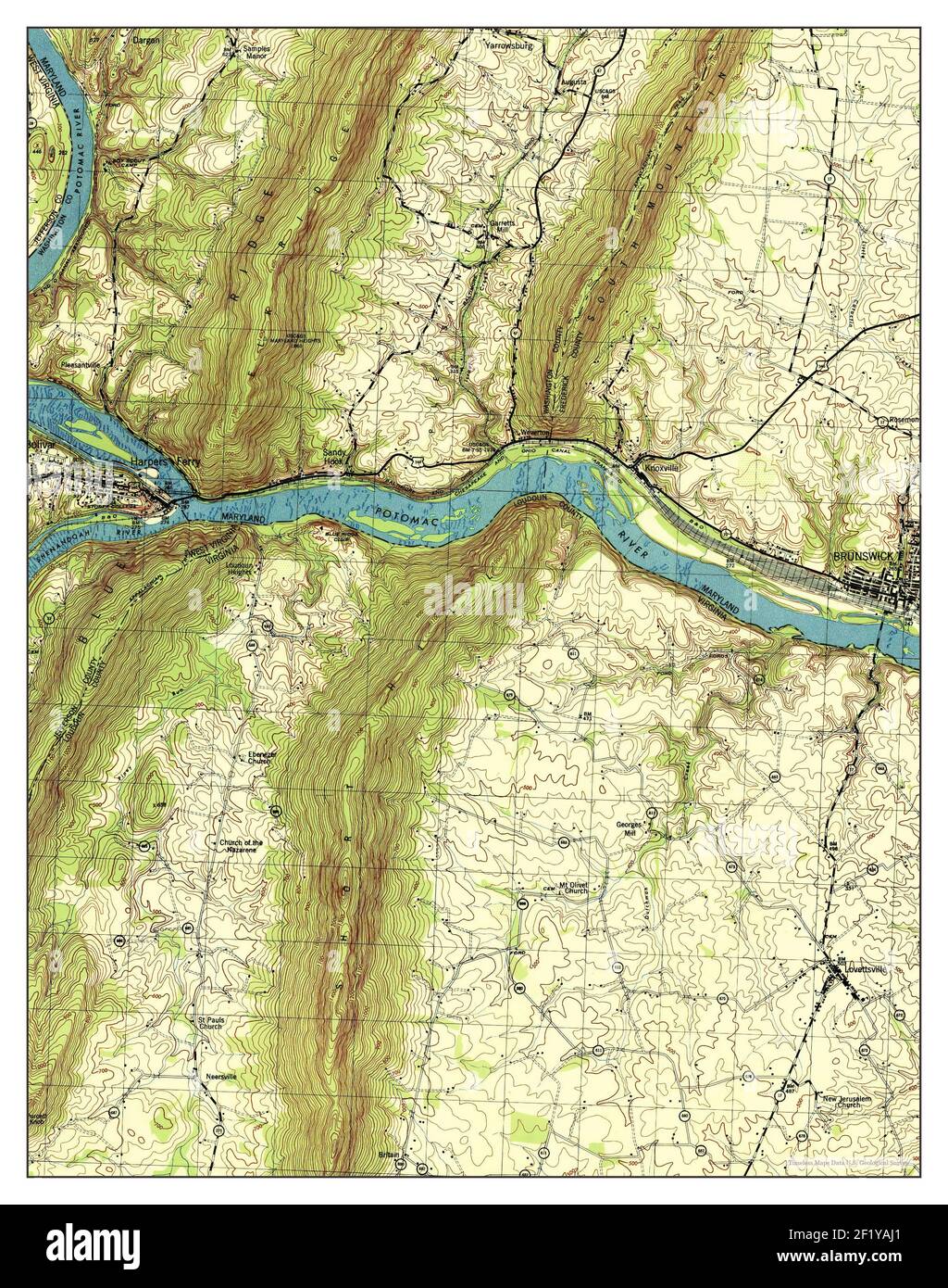 Harpers Ferry, Virginia, map 1944, 1:31680, United States of America by ...