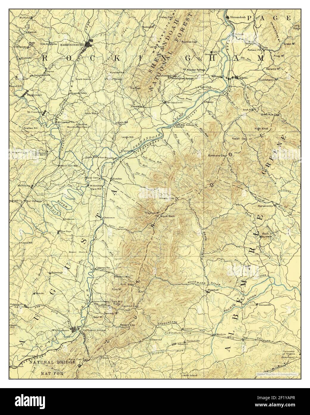 Harrisonburg, Virginia, map 1892, 1:125000, United States of America by ...