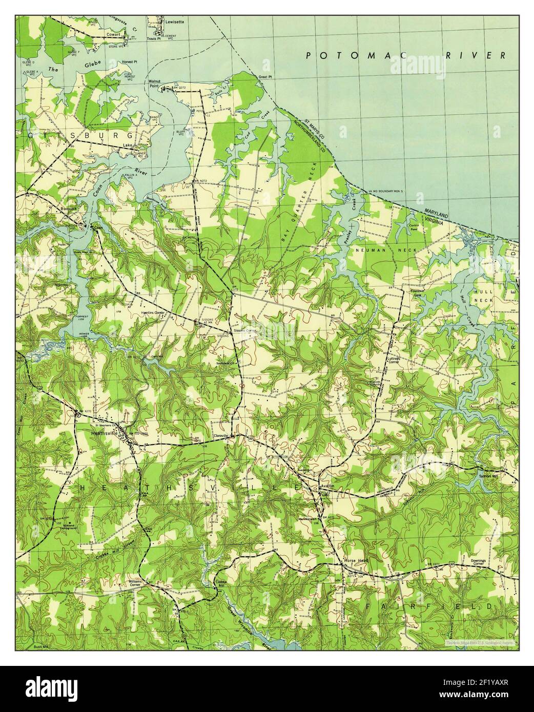 Heathsville virginia map hi-res stock photography and images - Alamy