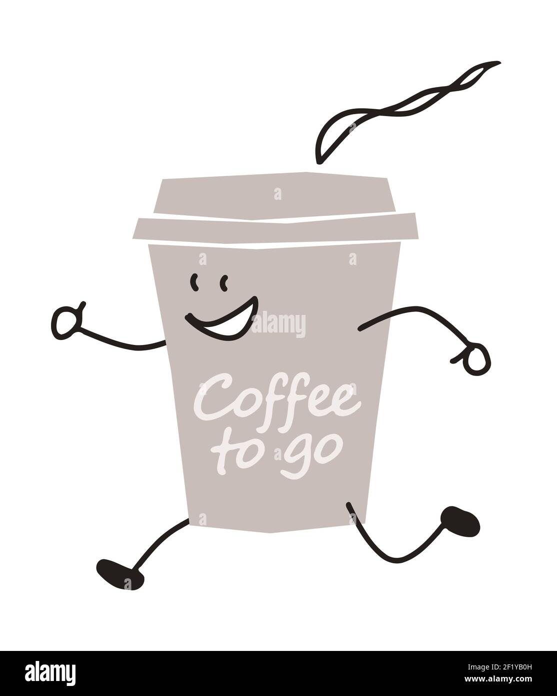Coffee cup funny character Cut Out Stock Images & Pictures - Alamy