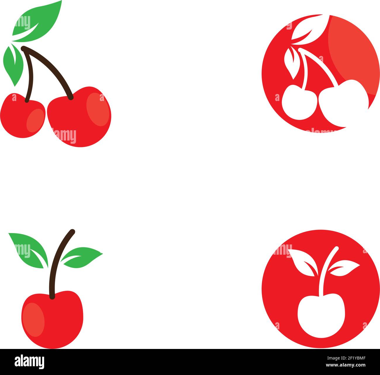 Cherry logo template vector icon illustration design Stock Vector Image ...