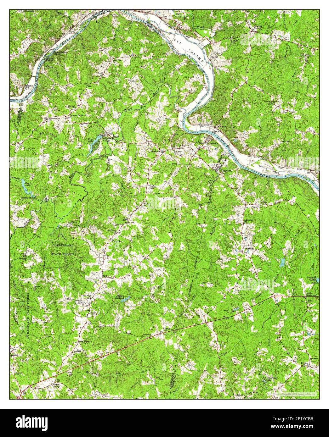 Village virginia map hi-res stock photography and images - Alamy