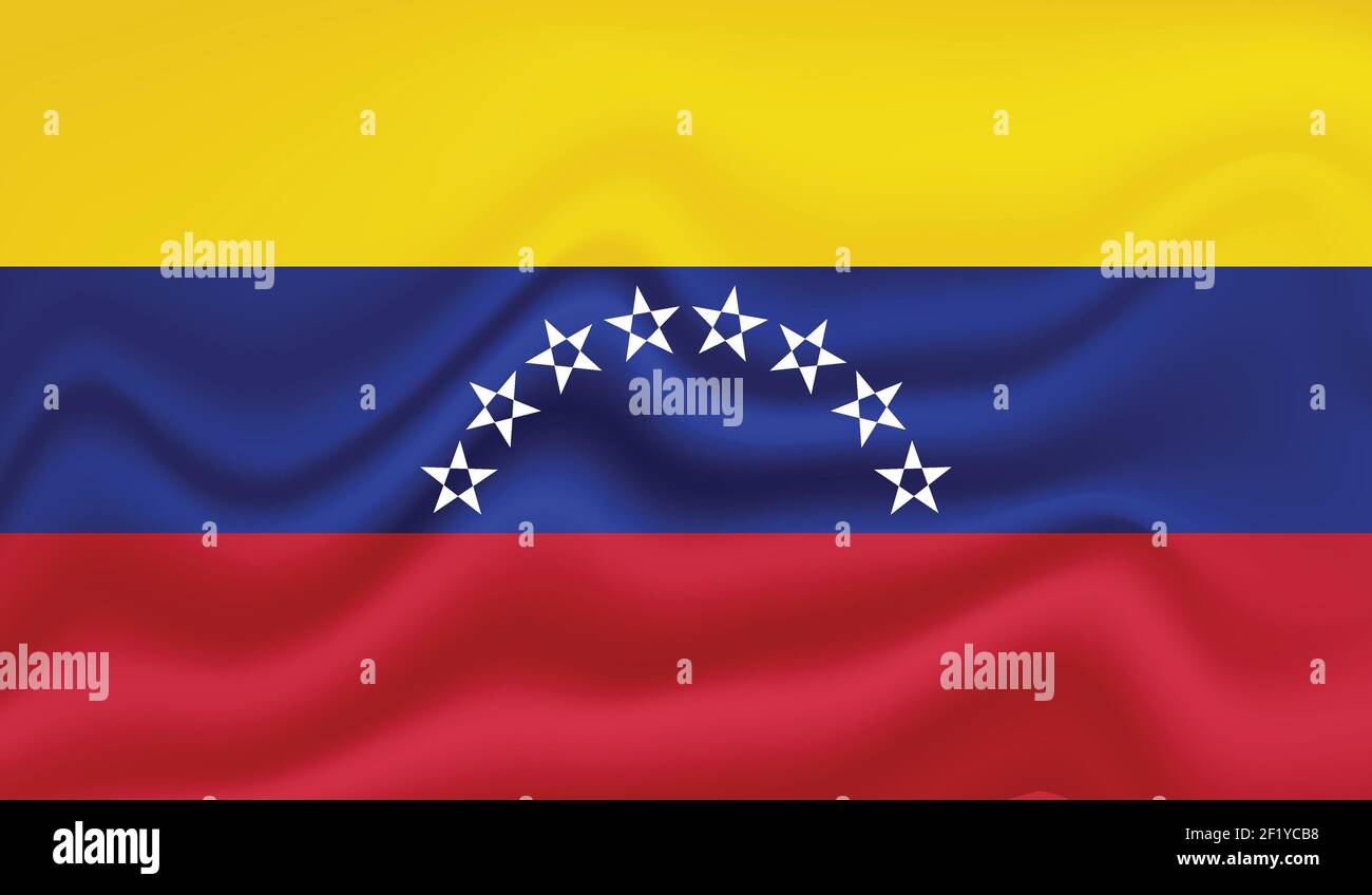 Venezuela flag with waving grunge texture. Vector background Stock ...