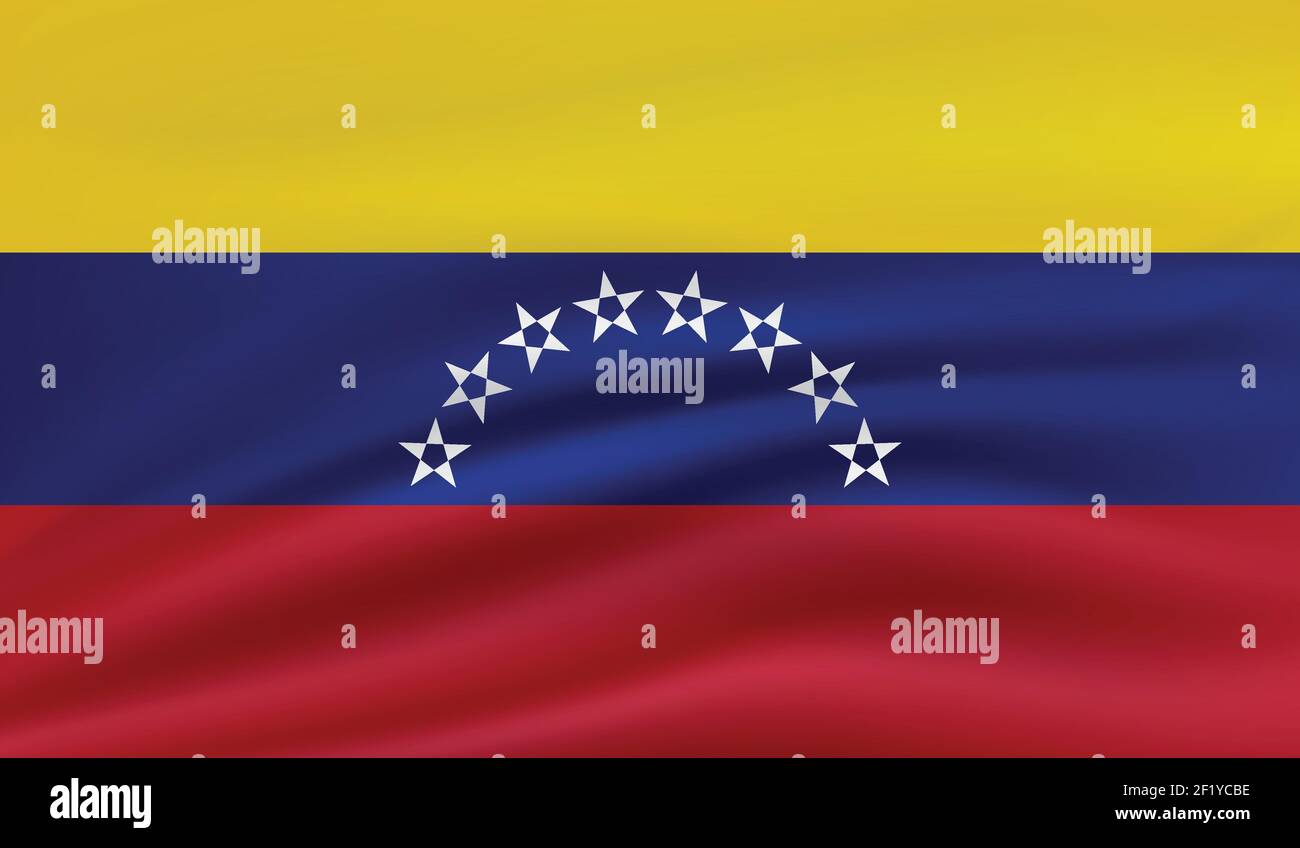 Venezuela flag with waving grunge texture. Vector background Stock ...