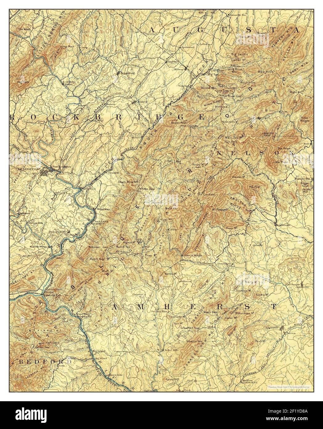 Lexington, Virginia, map 1894, 1:125000, United States of America by ...