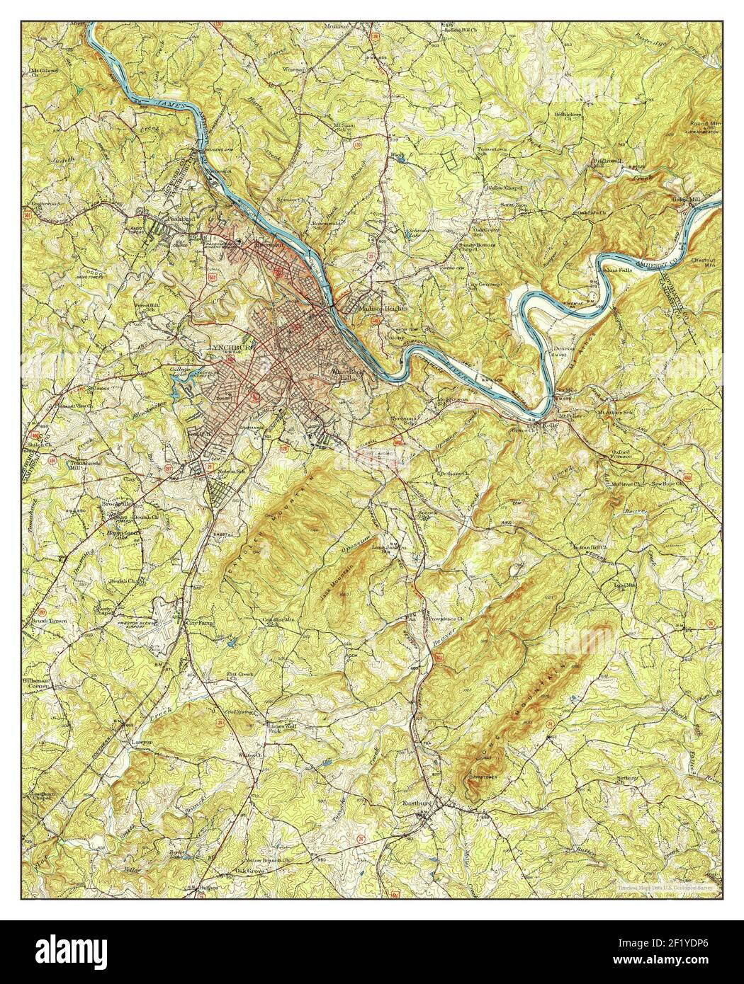 Map of lynchburg hi-res stock photography and images - Alamy