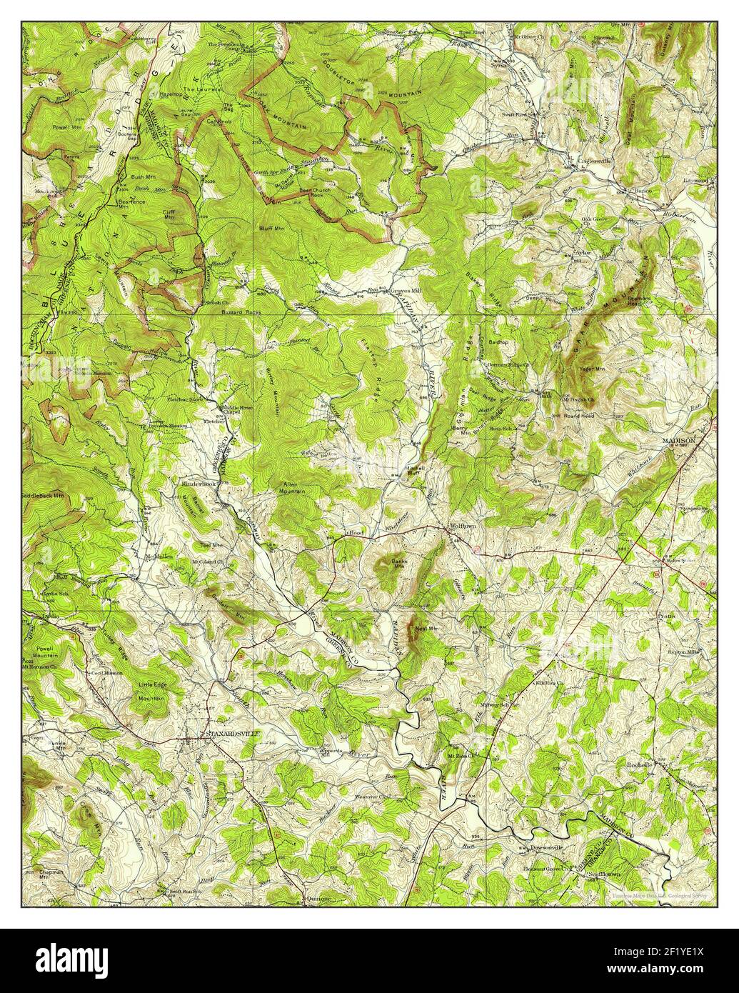 Madison, Virginia, map 1930, 1:62500, United States of America by ...