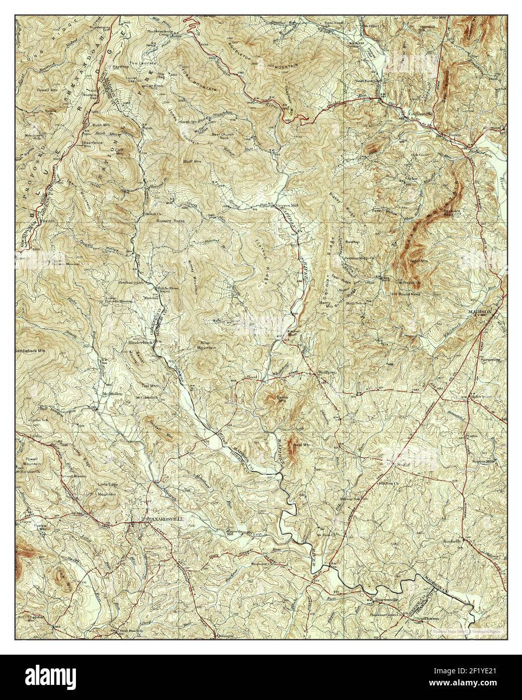 Madison, Virginia, map 1933, 1:62500, United States of America by ...