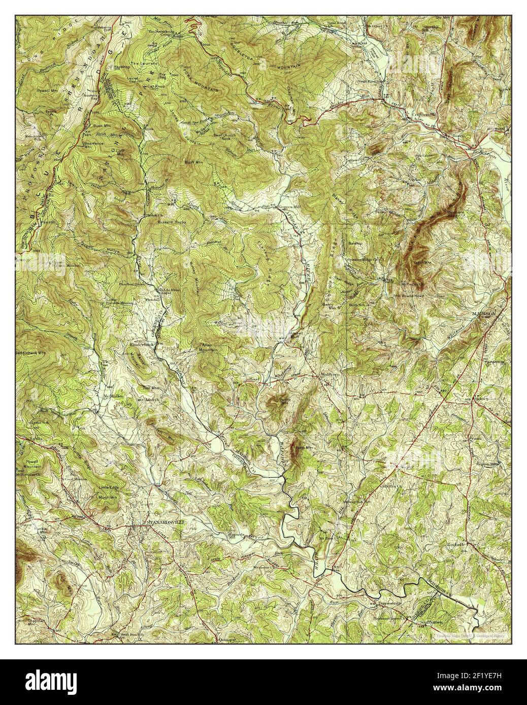 Madison, Virginia, map 1933, 1:62500, United States of America by ...