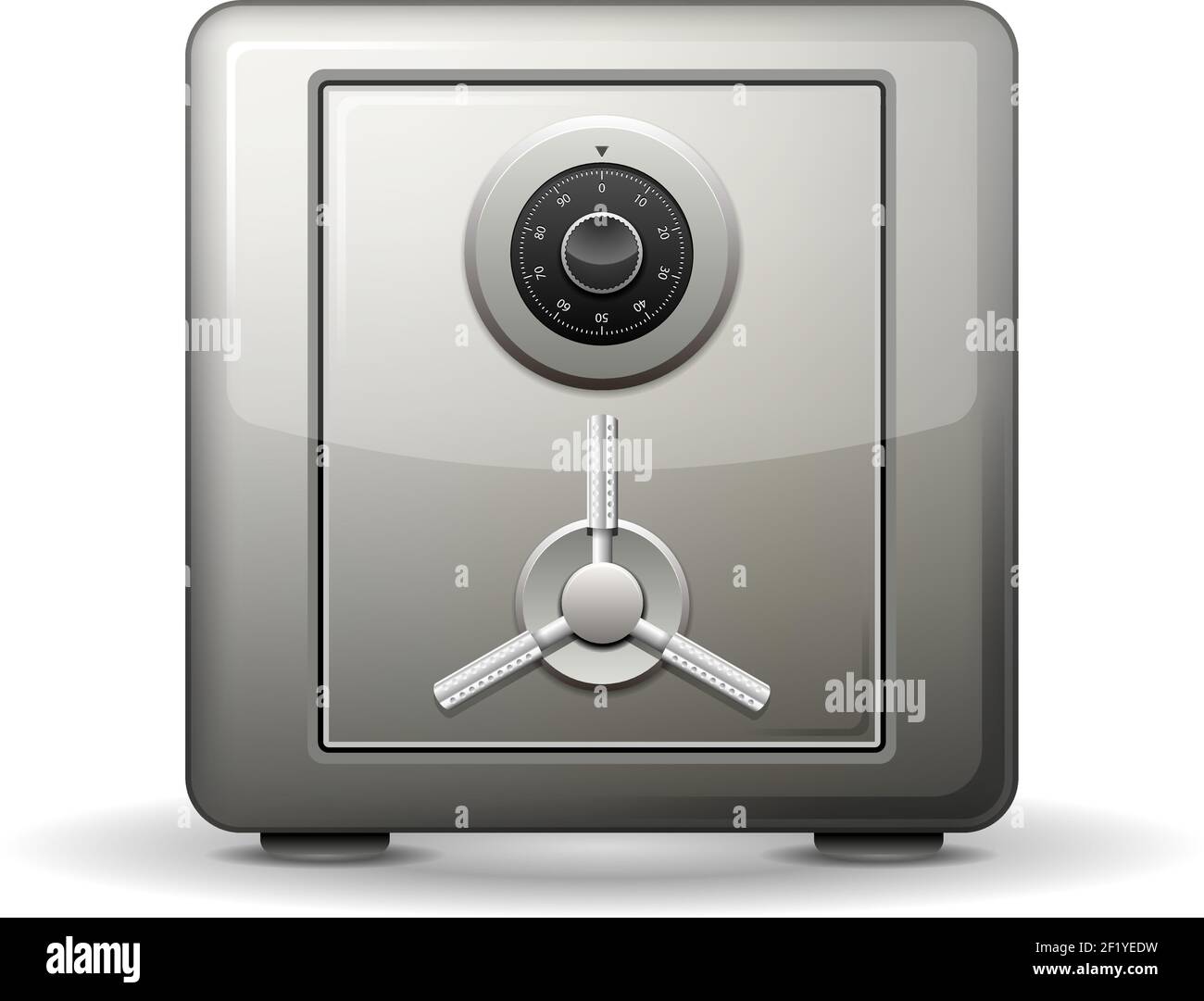 Security metal safe isolated on white. Vector illustration. EPS10 ...