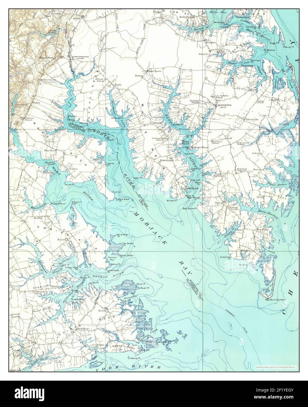 Map of mathews virginia hi-res stock photography and images - Alamy