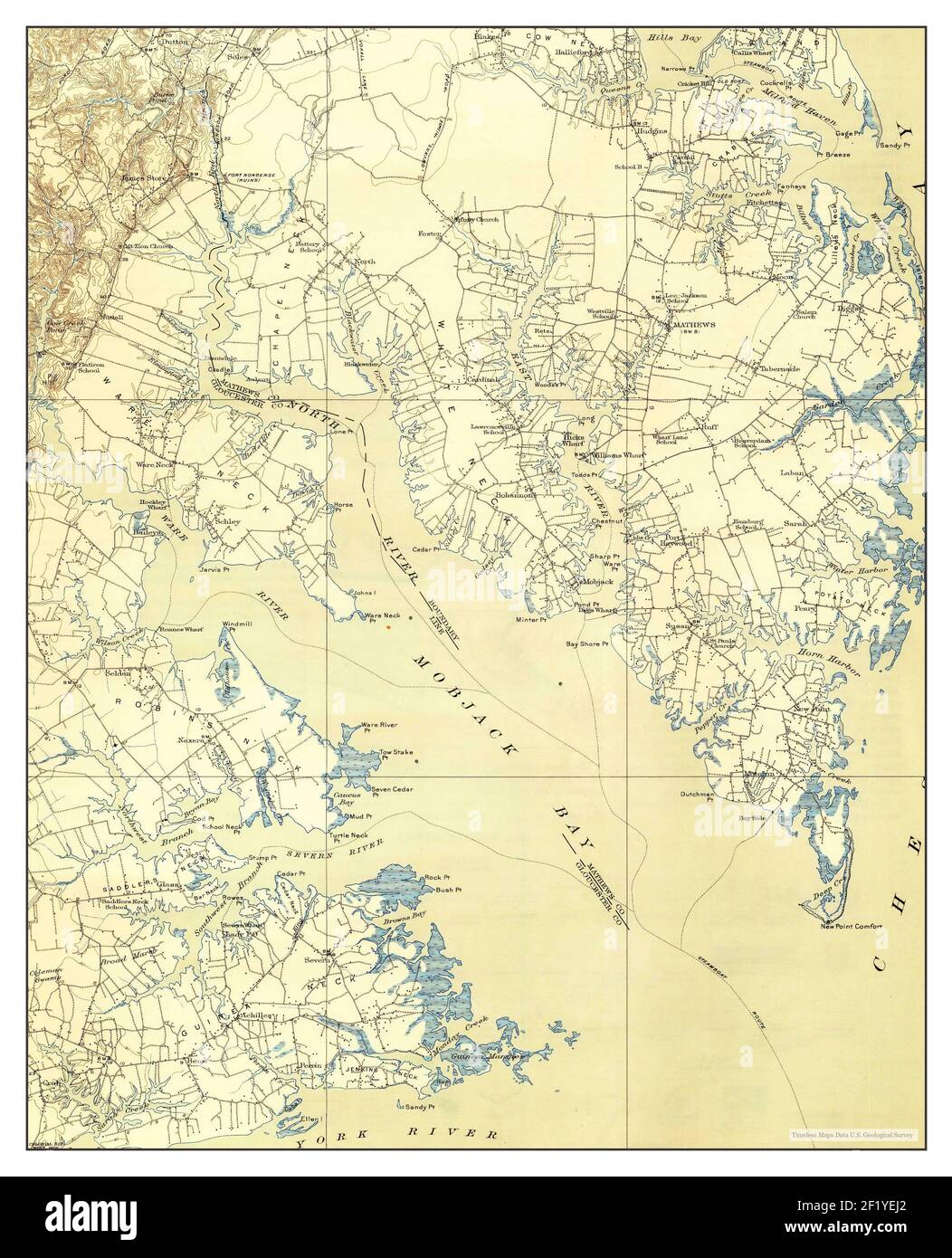 Mathews virginia map hi-res stock photography and images - Alamy