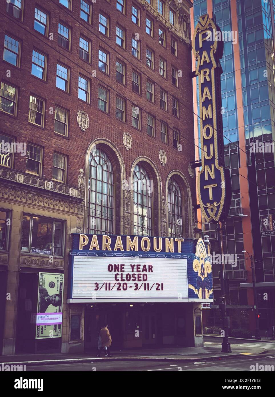 Seattle, USA. 7th Mar, 2021. Paramount Theater one year closed from ...