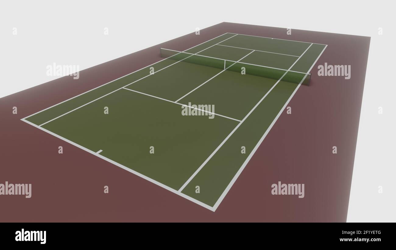 3d tennis field hi-res stock photography and images - Alamy