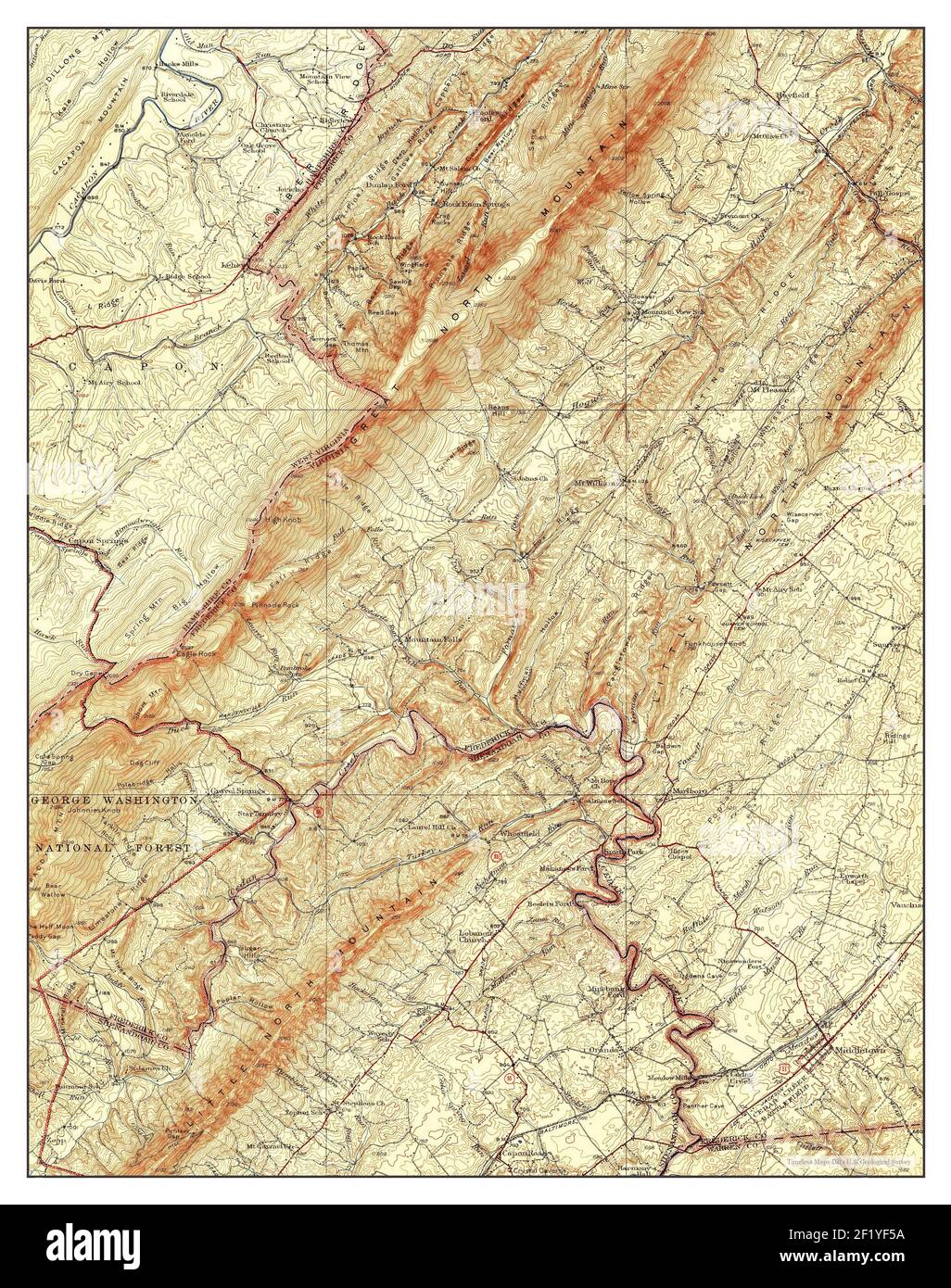 Middletown, Virginia, map 1943, 1:62500, United States of America by ...