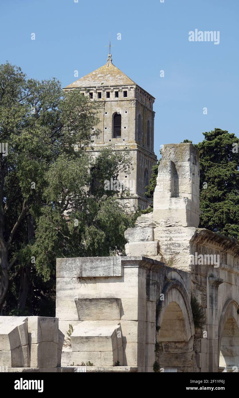 Ancient Roman theatre in Arles Stock Photo - Alamy