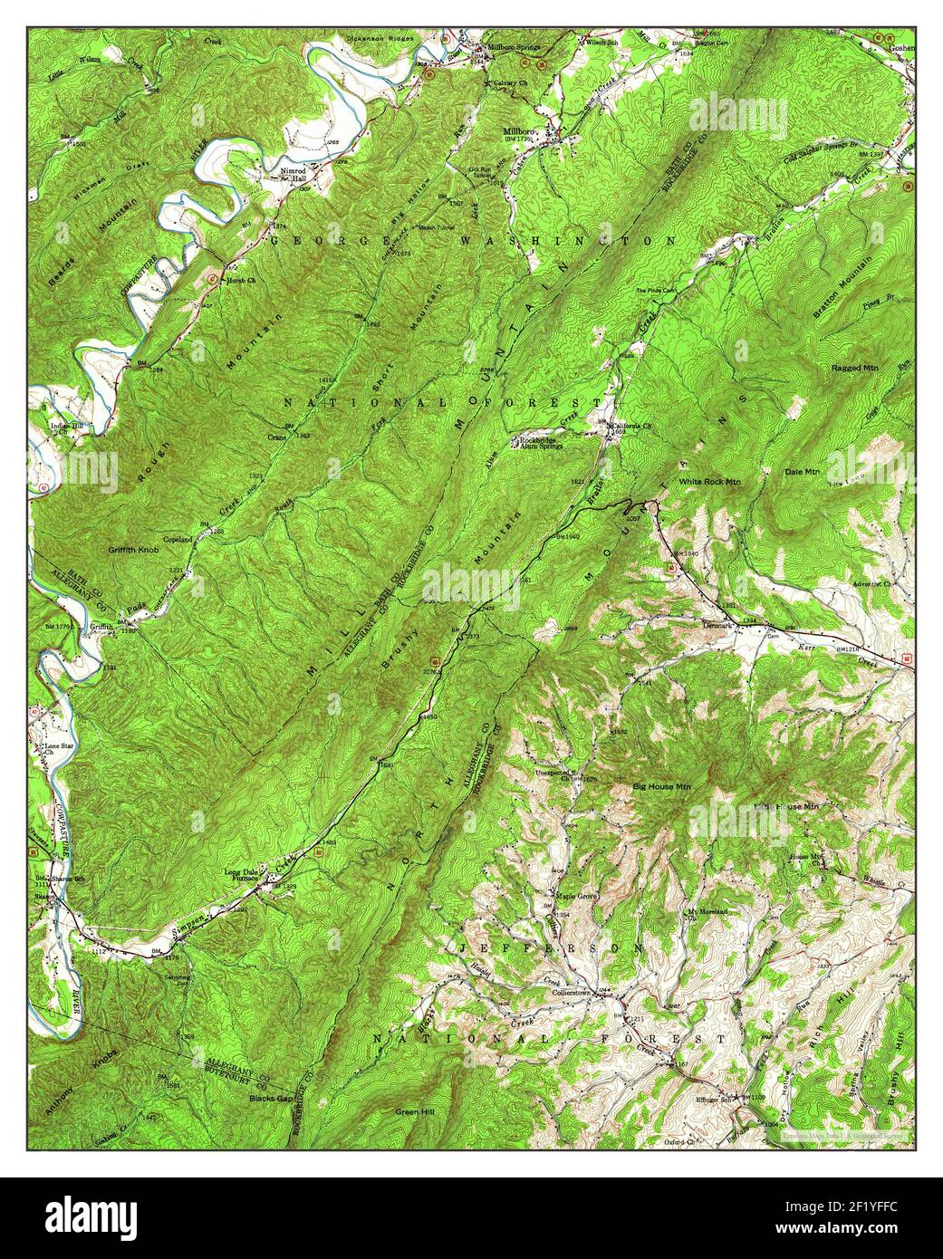 Millboro, Virginia, map 1946, 1:62500, United States of America by ...