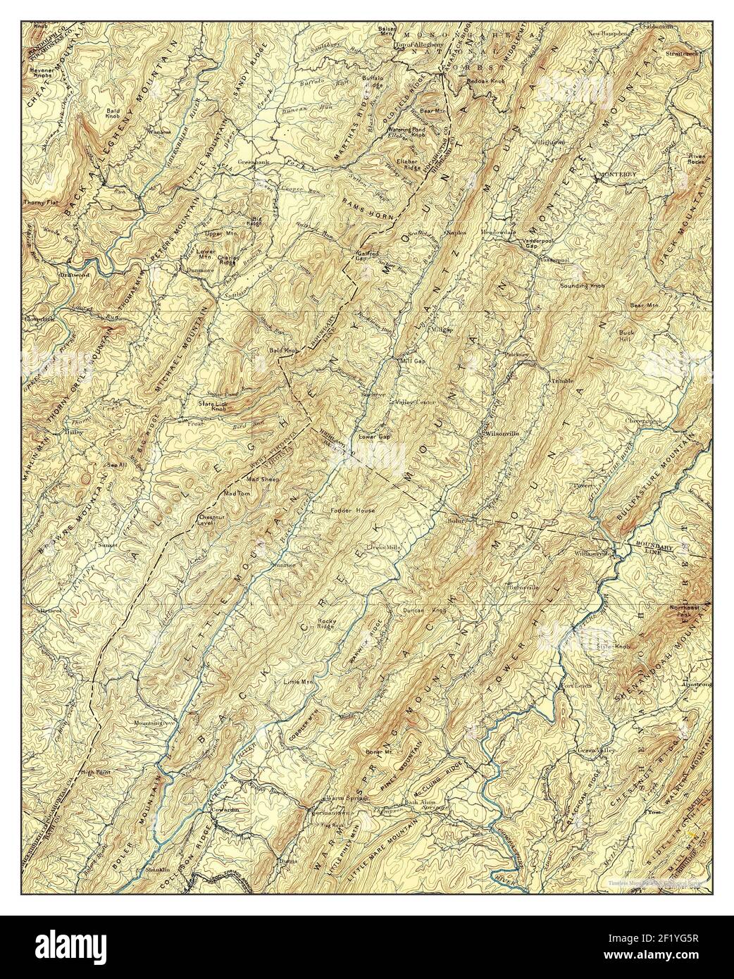 Monterey, Virginia, map 1901, 1:125000, United States of America by ...
