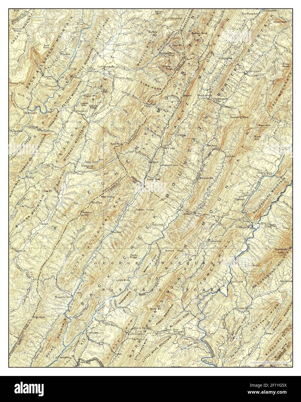 Monterey, Virginia, map 1901, 1:125000, United States of America by ...