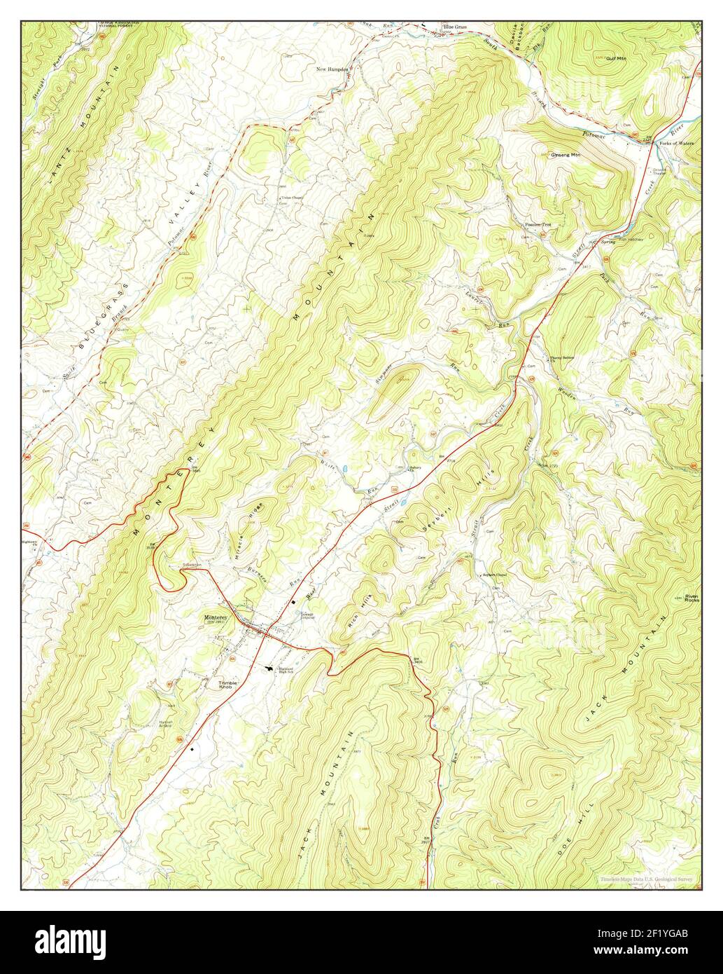 Monterey, Virginia, map 1969, 1:24000, United States of America by ...