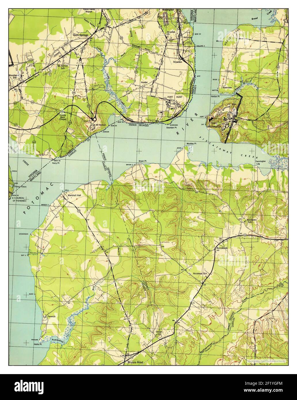 Mount Vernon, Virginia, map 1944, 1:31680, United States of America by ...