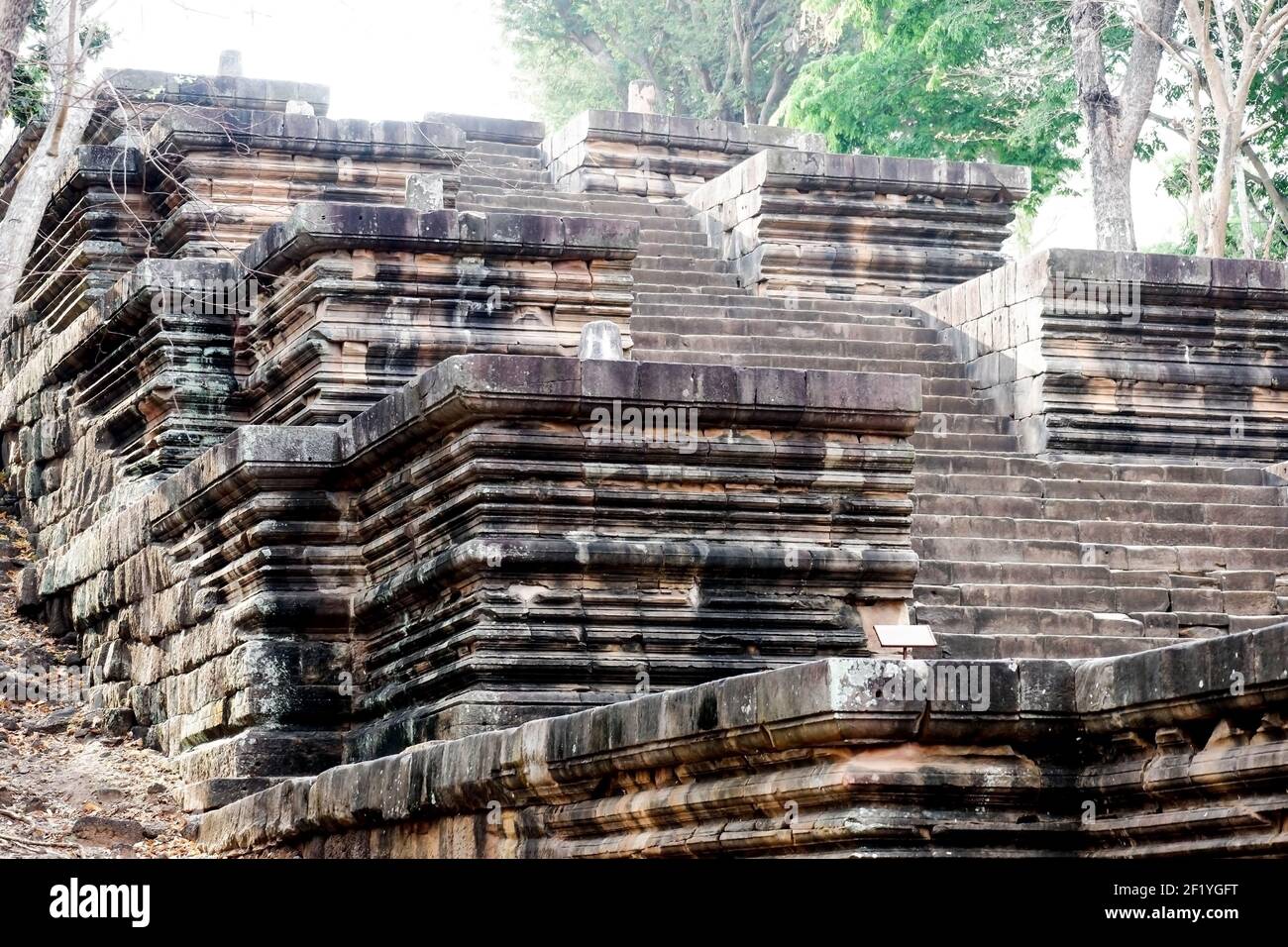 Corridor of stone castle southeast asia Stock Photo - Alamy