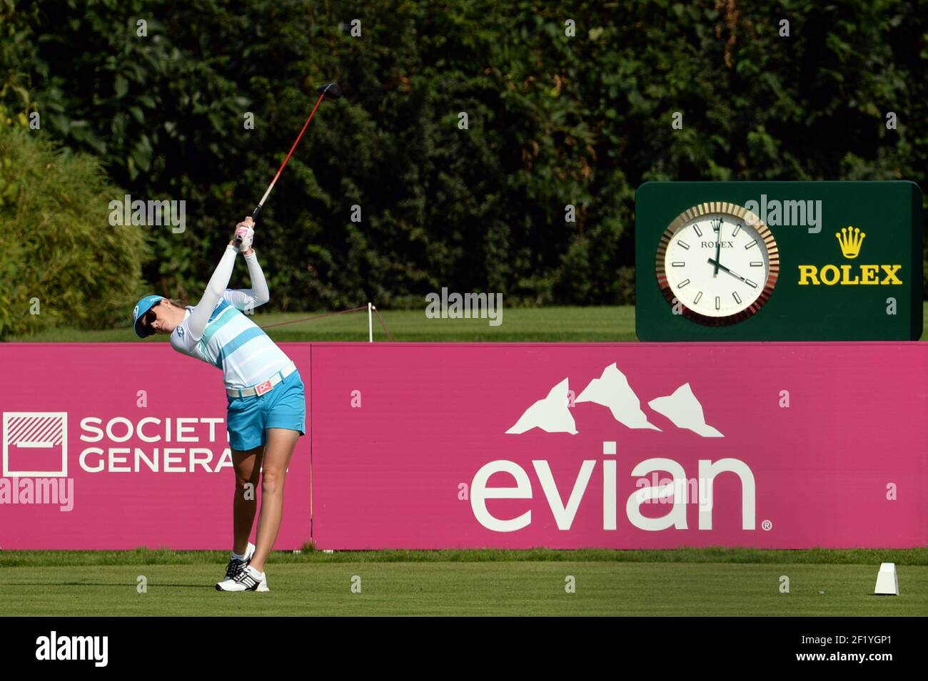 Paula Creamer (Usa) competes during the Rolex Pro-Am of LPGA Evian ...