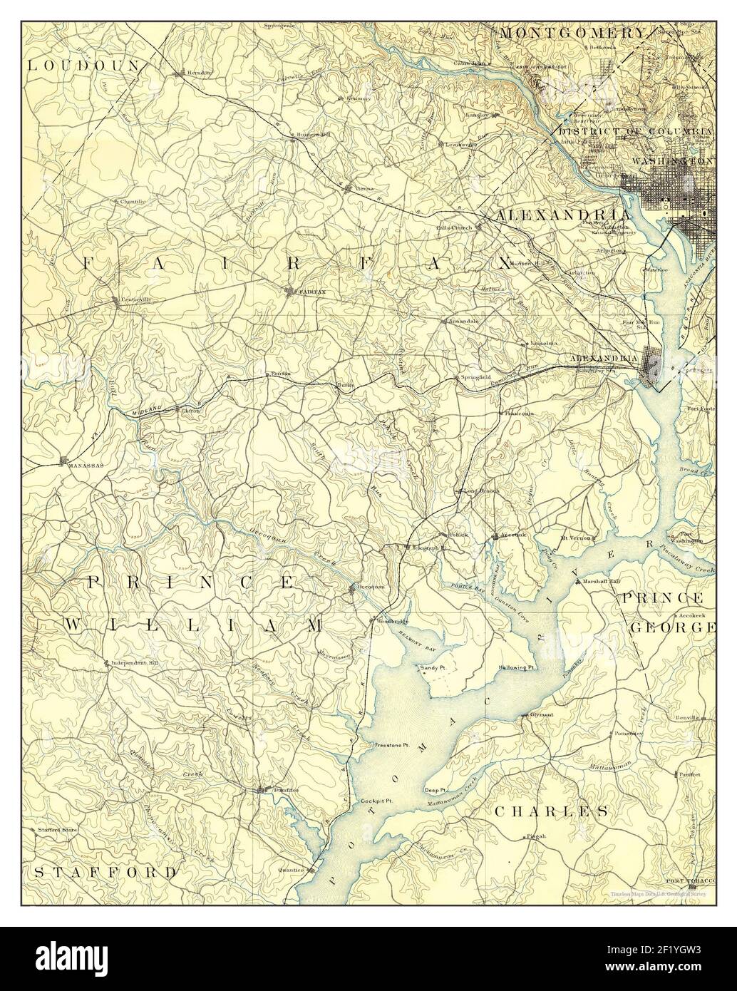 Mt Vernon, Virginia, map 1891, 1:125000, United States of America by ...