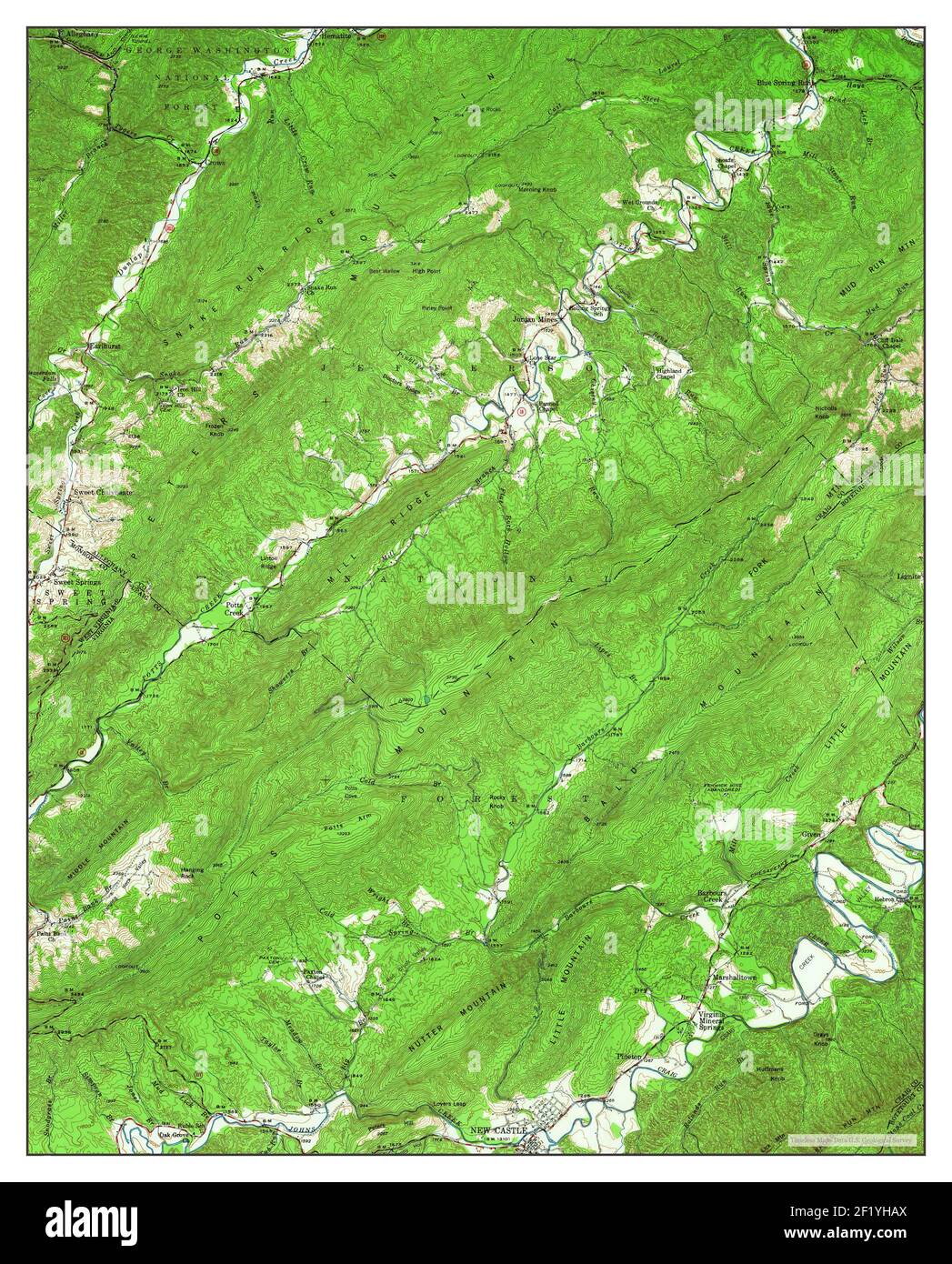 Map of new castle virginia hi-res stock photography and images - Alamy