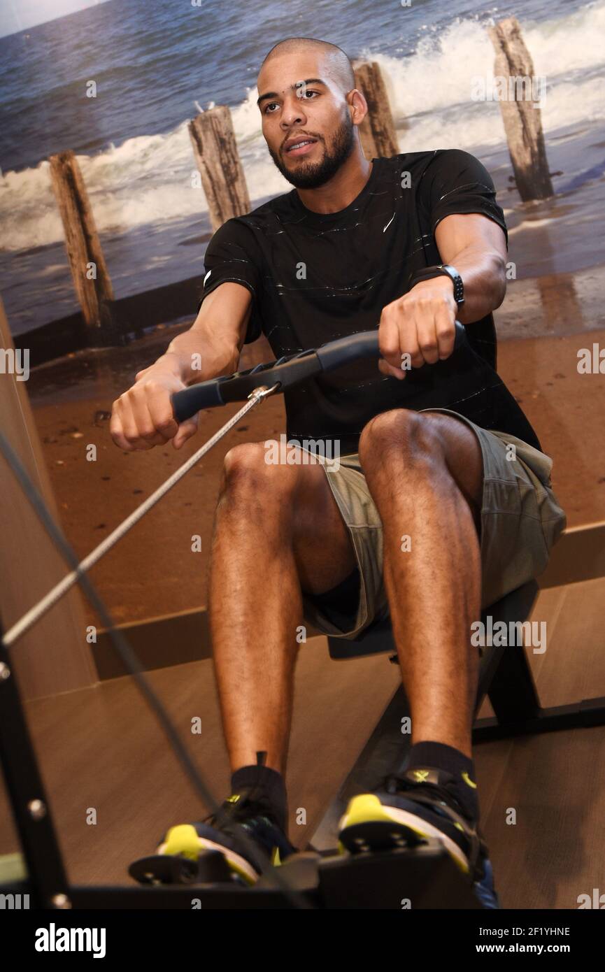Benjamin Compaore during the Athletics French Team Thalasso at Thermes ...