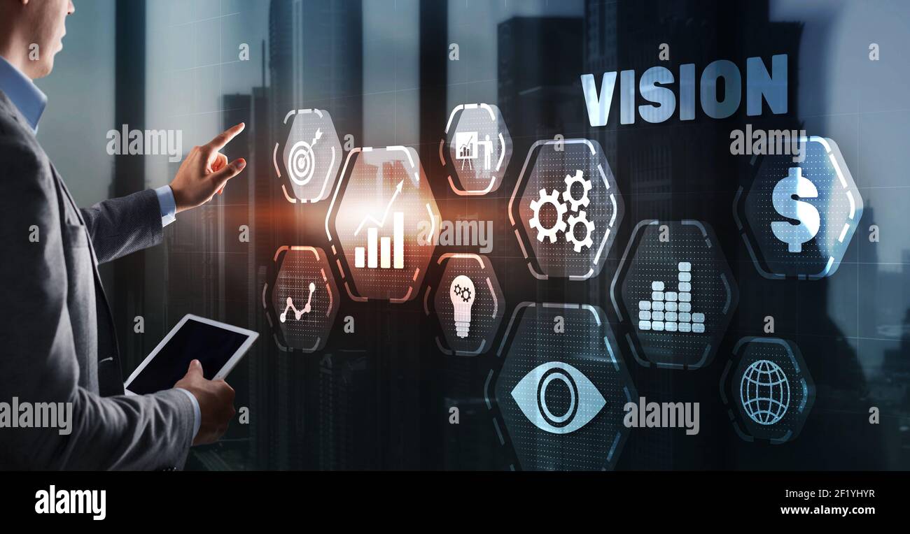 Vision Direction Future Business Inspiration Motivation Concept Stock ...