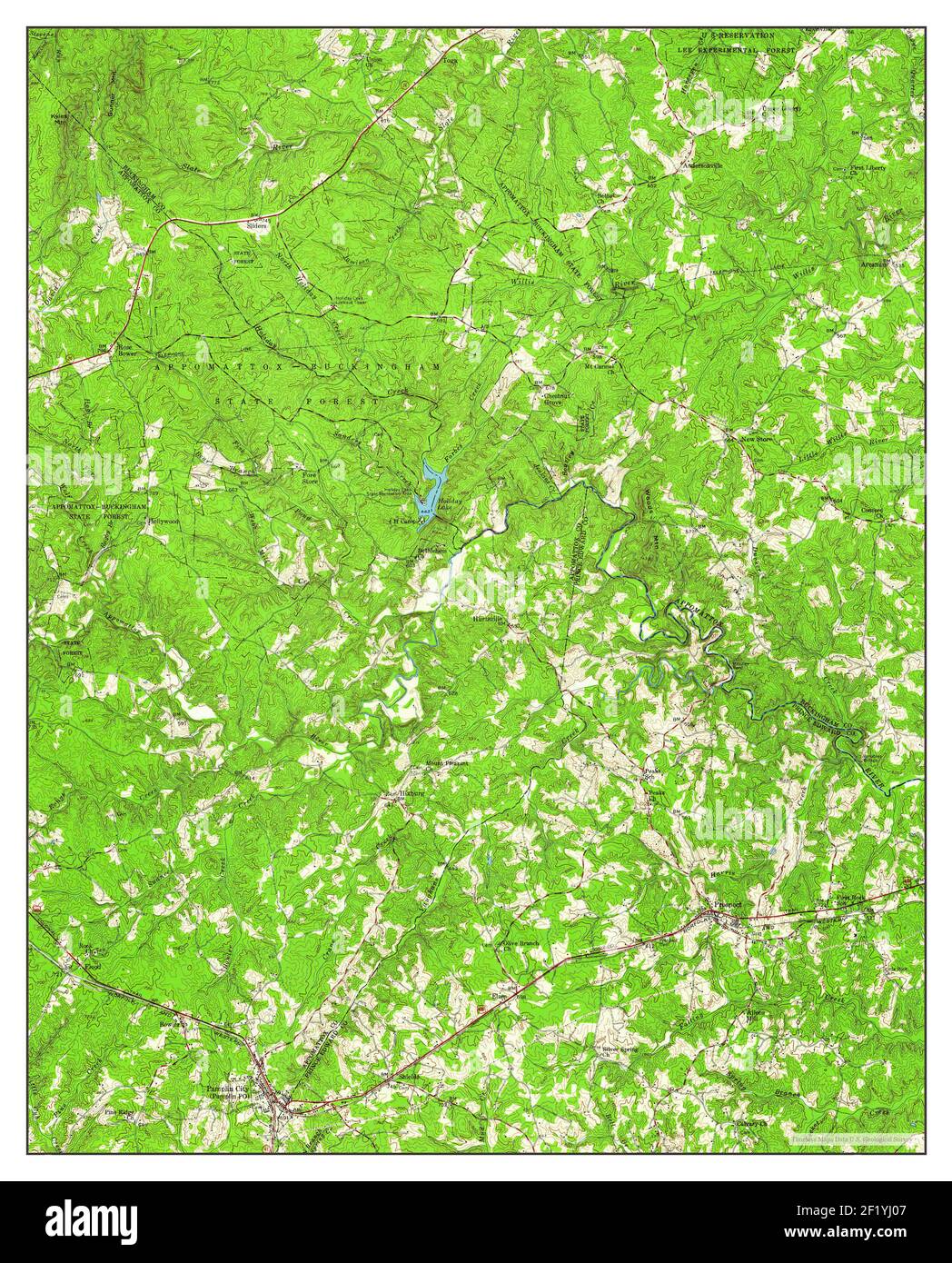 Map of pamplin city Cut Out Stock Images & Pictures - Alamy