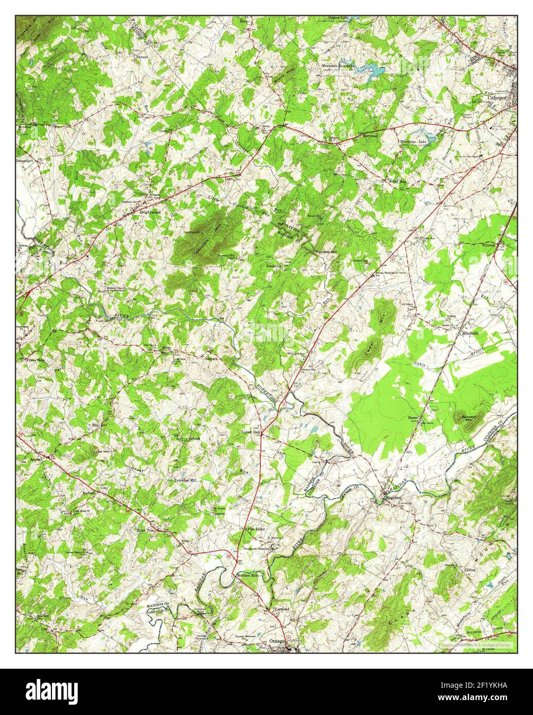 Rapidan, Virginia, map 1961, 1:62500, United States of America by ...