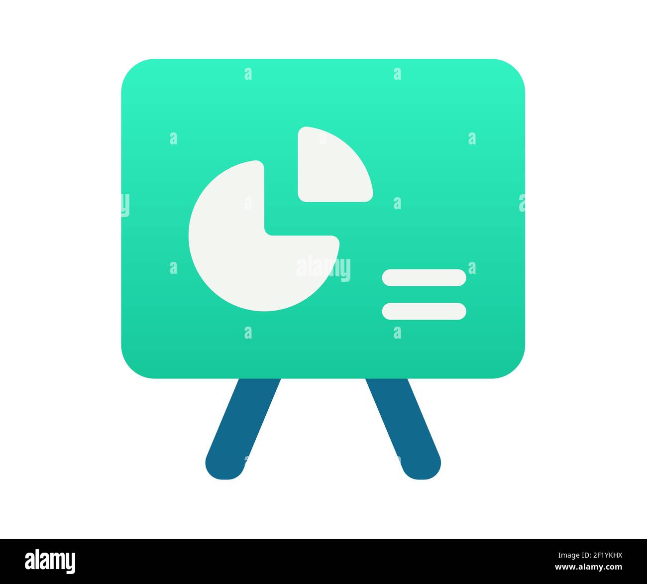 presentation display chart single isolated icon with gradient style ...