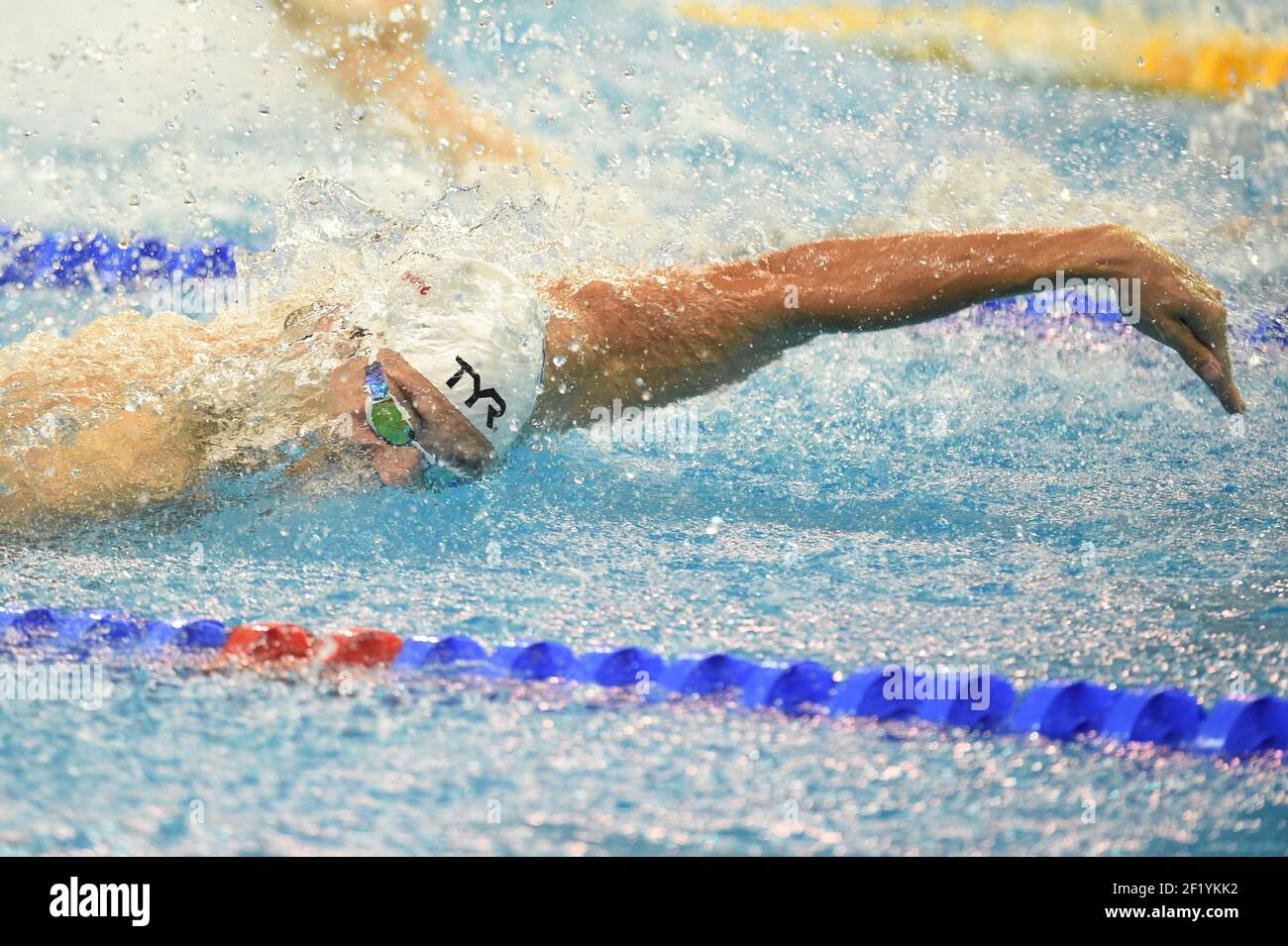 Florent Manaudou (FRA) competes on 100 m Freestyle semifinale during ...