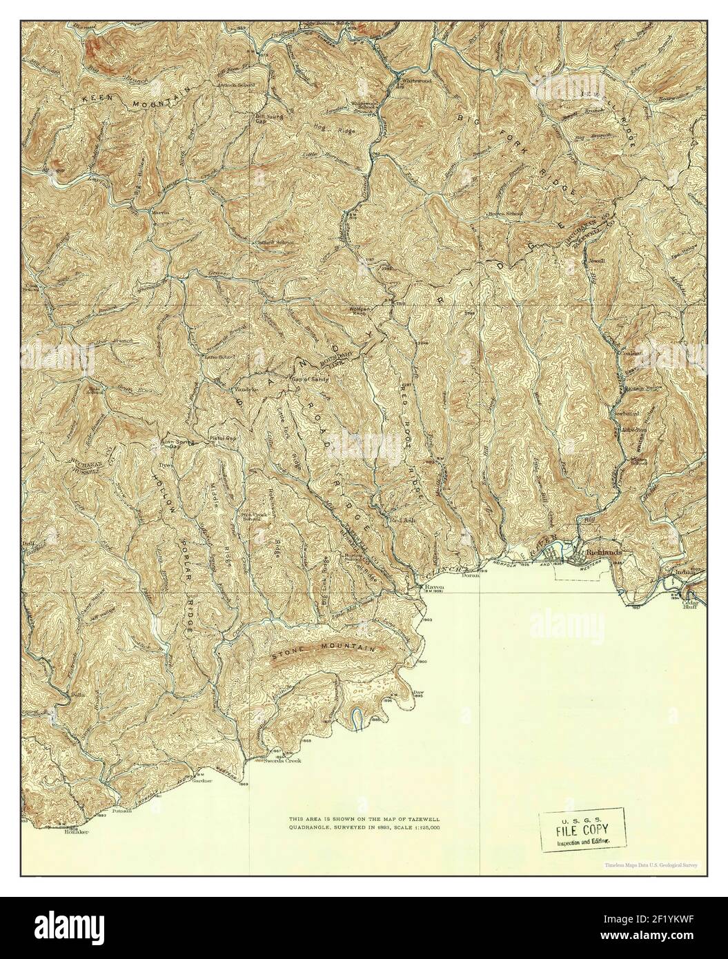 Map of richlands virginia hi-res stock photography and images - Alamy