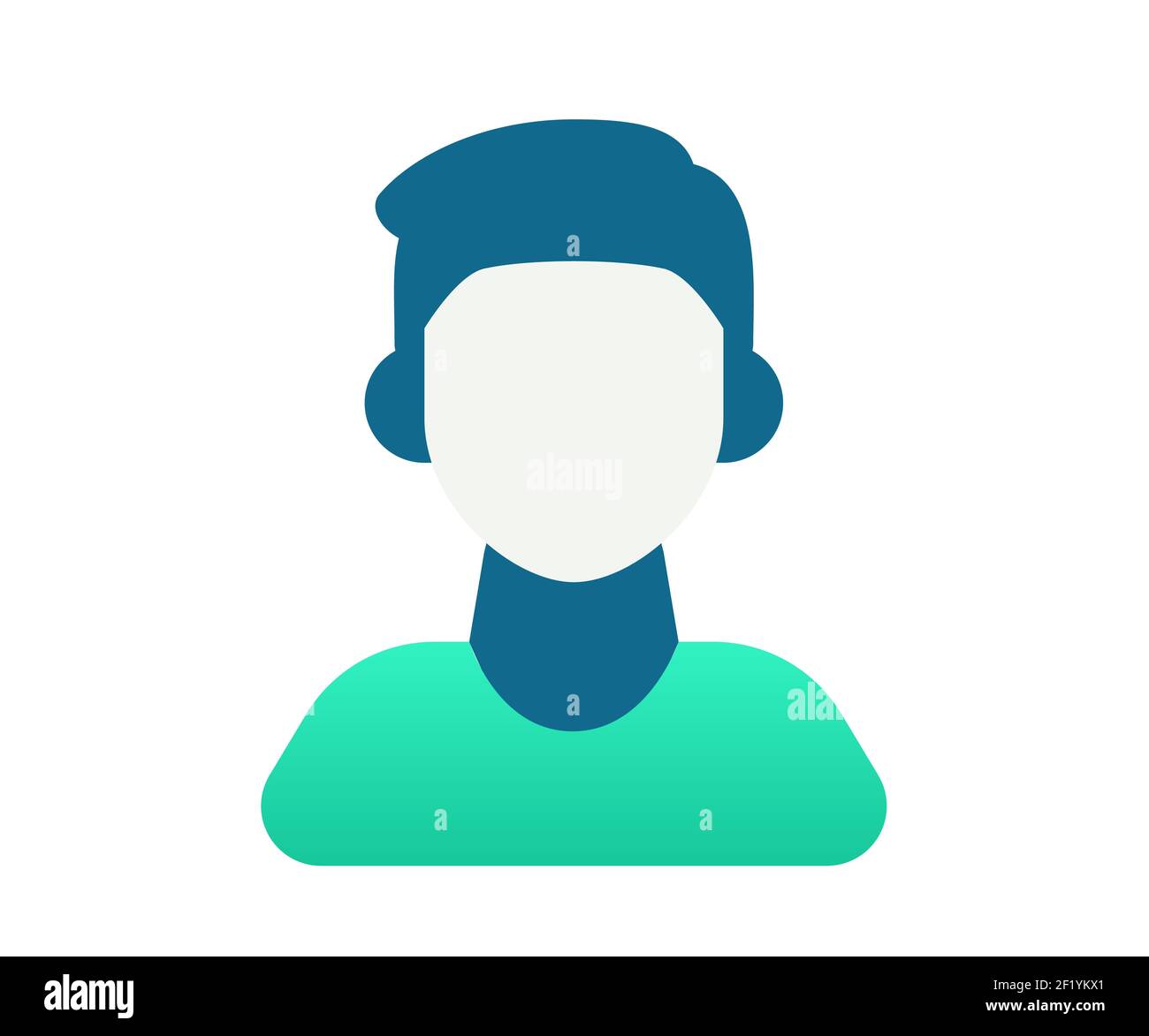 person man user single isolated icon with gradient style vector design ...