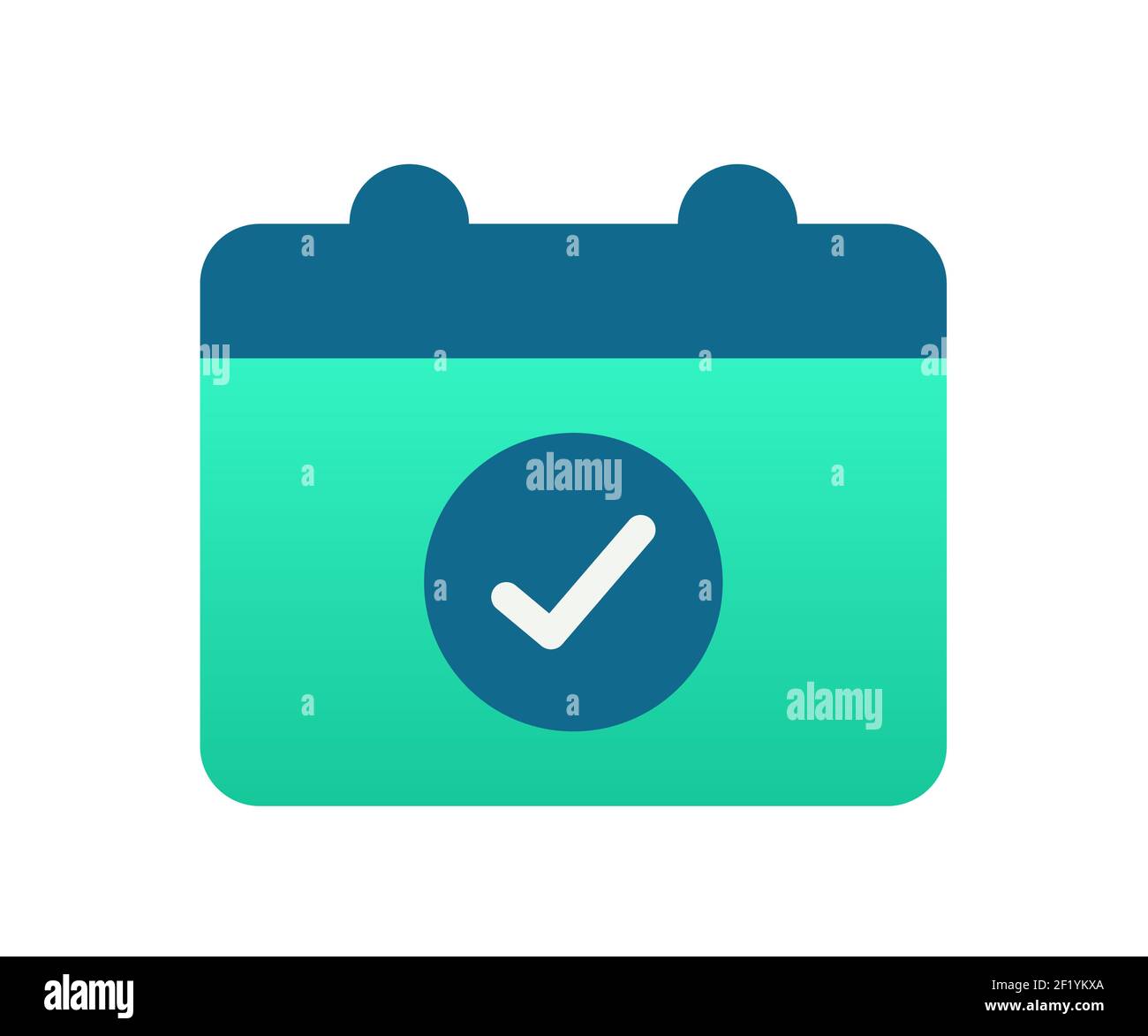 schedule complete finish single isolated icon with gradient style ...