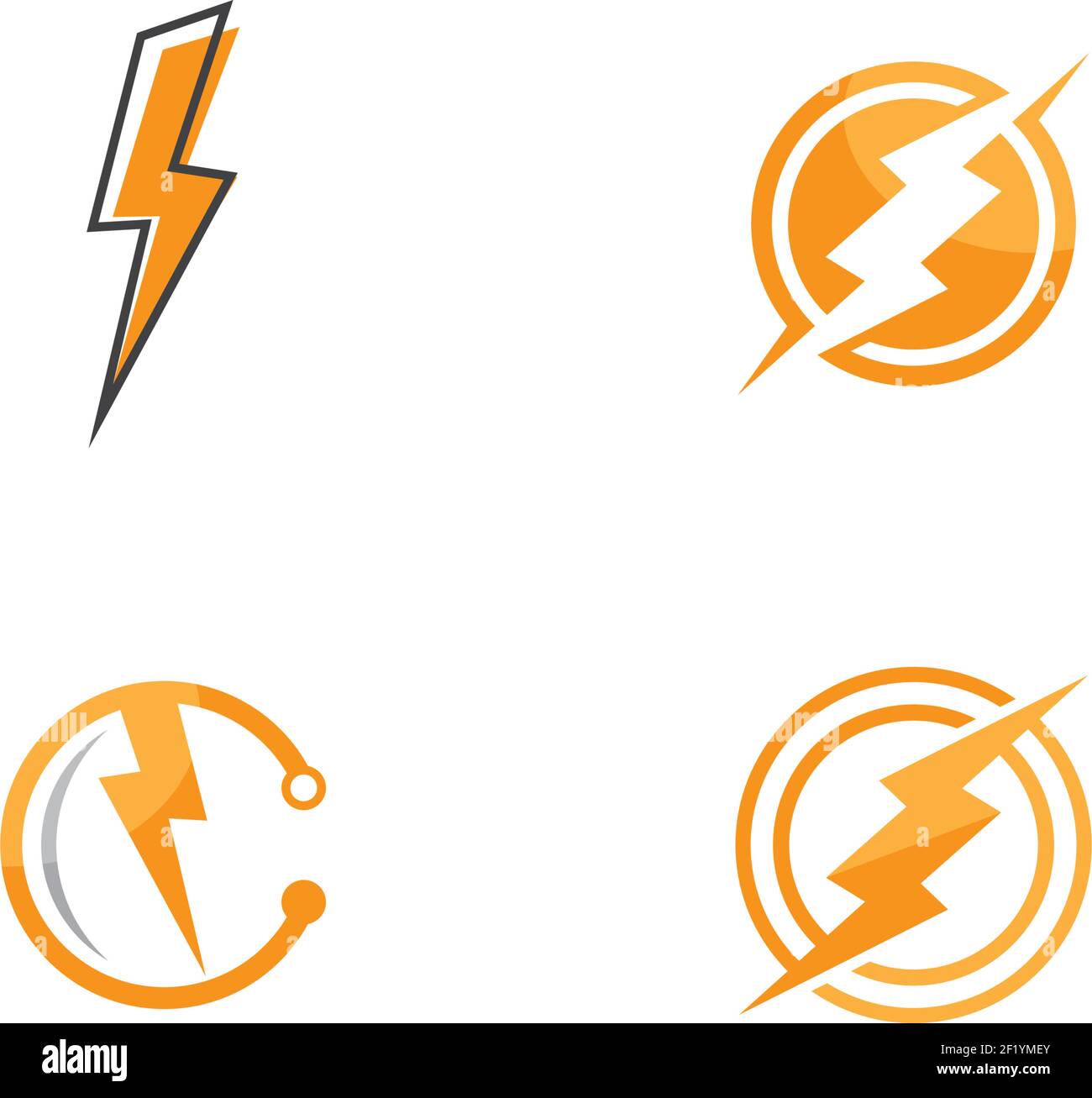 Thunderbolt logo template vector icon illustration design Stock Vector ...
