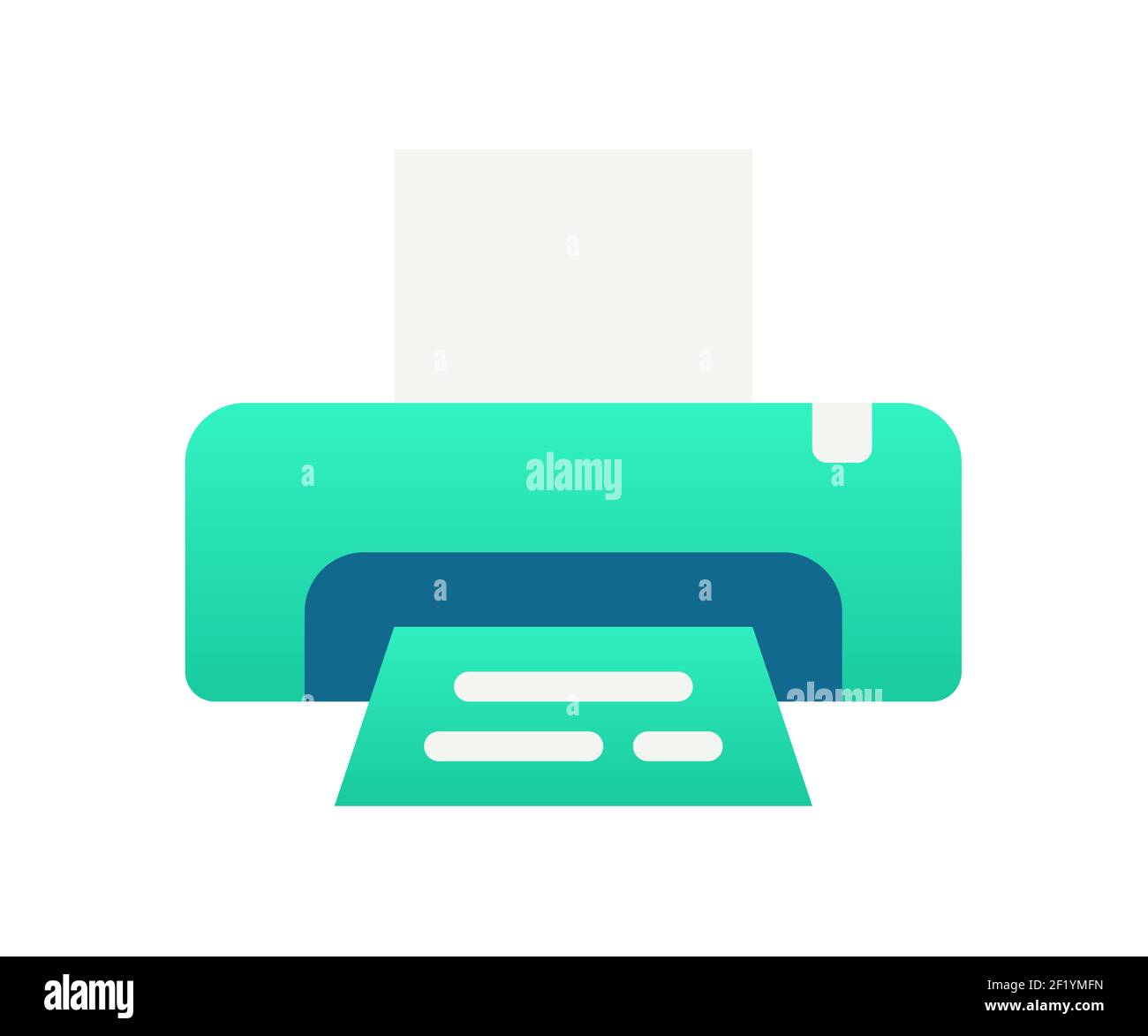 printer office print single isolated icon with gradient style vector ...