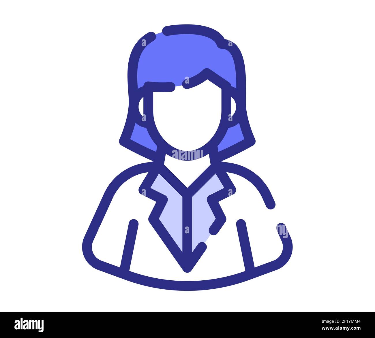 Cartoon girl faceless avatar female hi-res stock photography and images ...