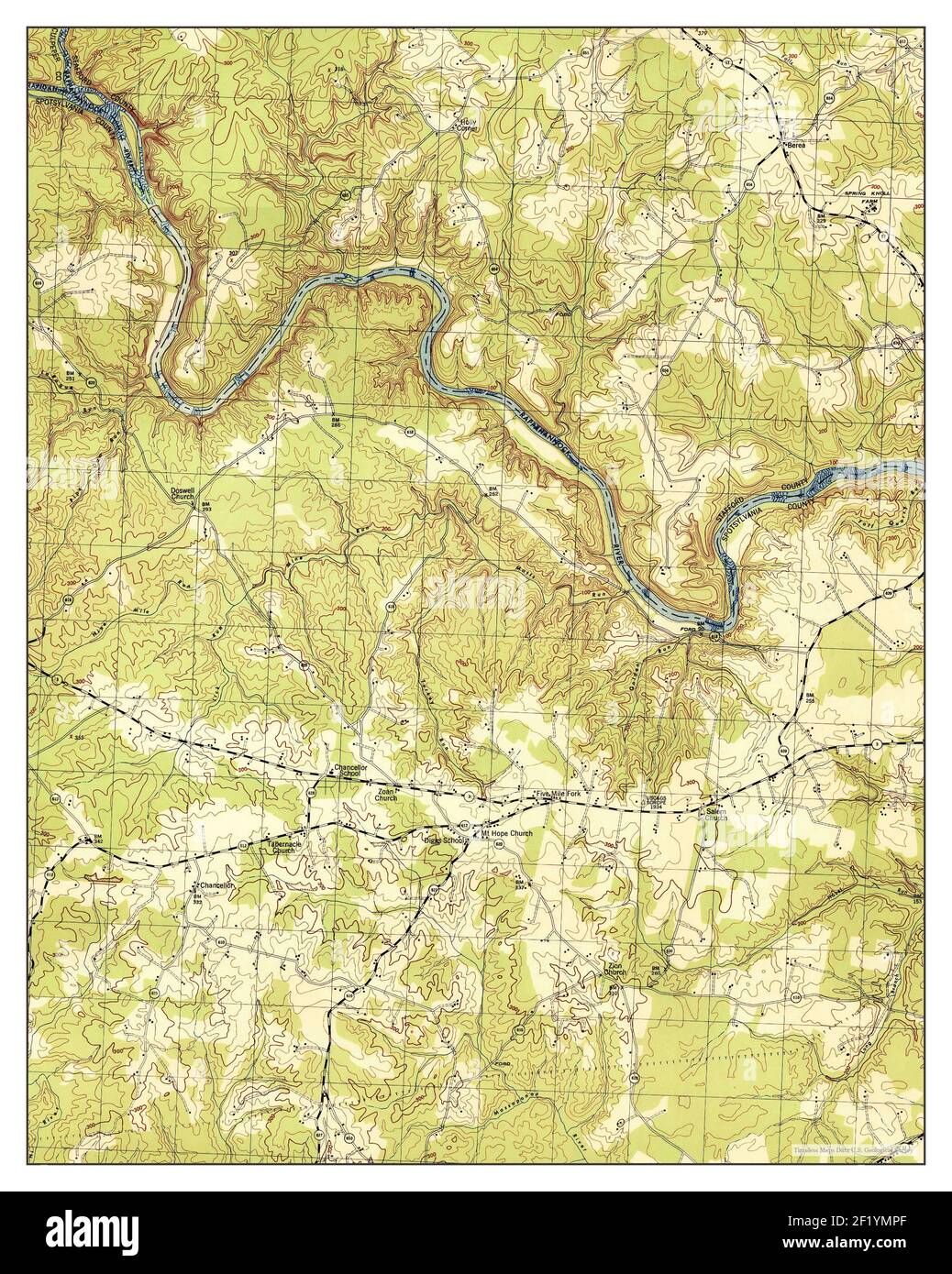 Salem Church, Virginia, map 1944, 1:31680, United States of America by ...