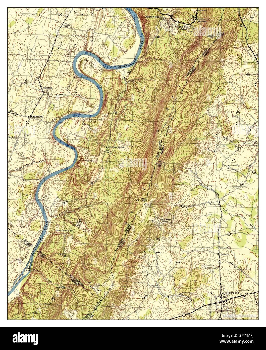 Rose Hill, Virginia, map 1944, 1:31680, United States of America by ...