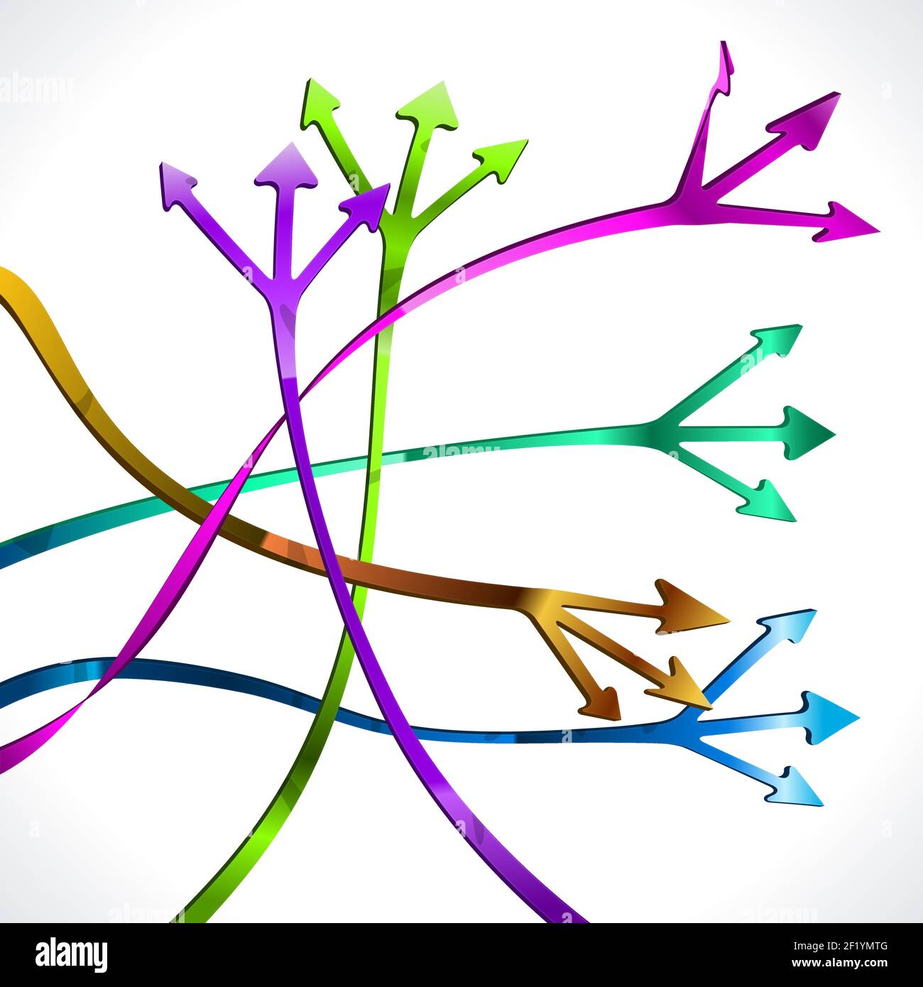 Multicolored Arrows isolated on white. Vector Illustration. EPS10 ...