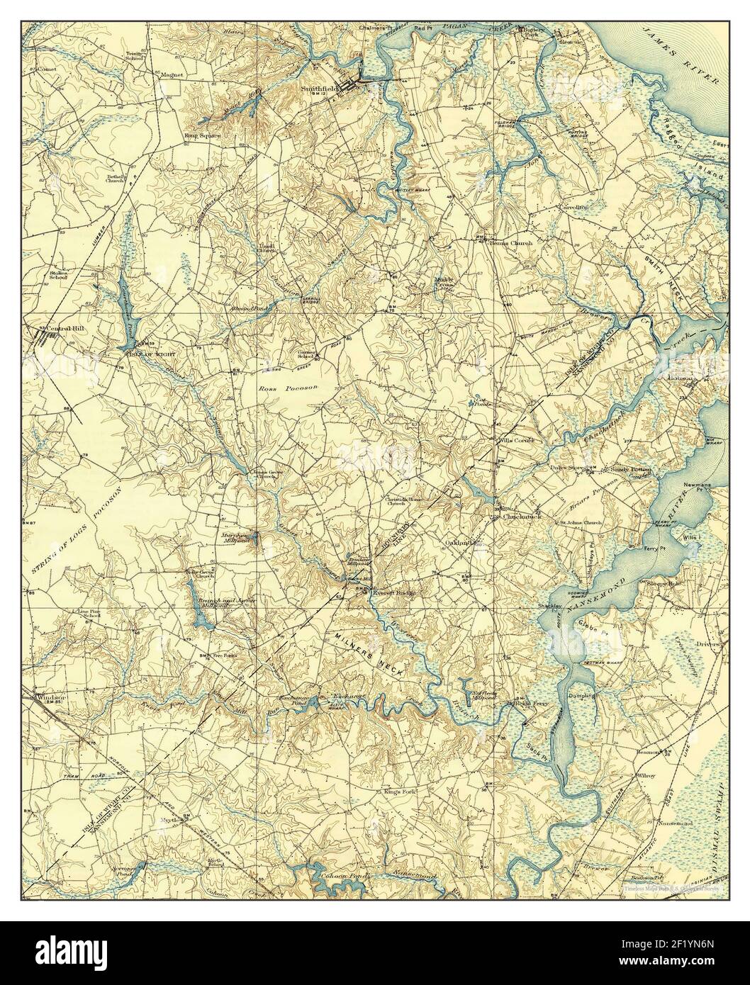 Smithfield, Virginia, map 1919, 1:62500, United States of America by ...